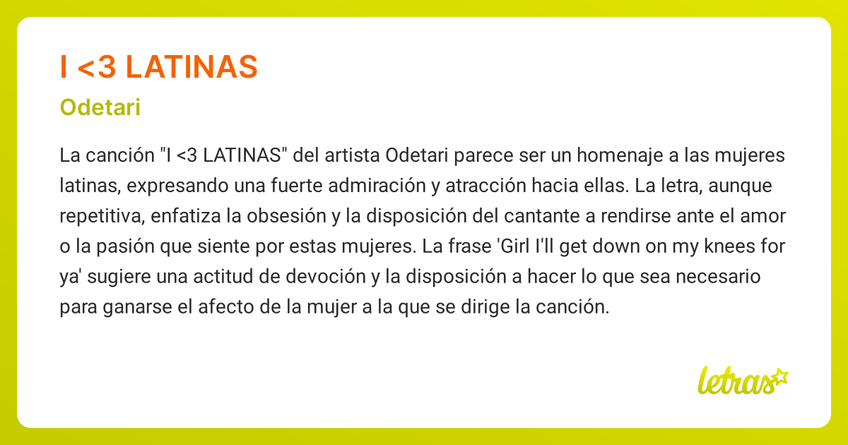 Significado de la canción I