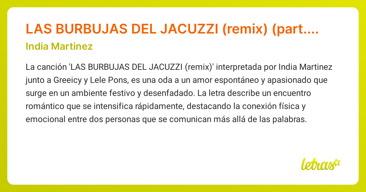Significado de la canción LAS BURBUJAS DEL JACUZZI (remix) (part ...