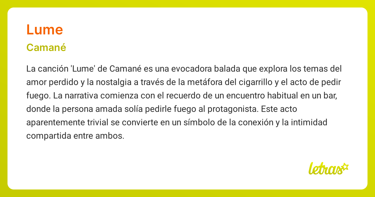 Significado de la canción LUME (Camané) - LETRAS.COM