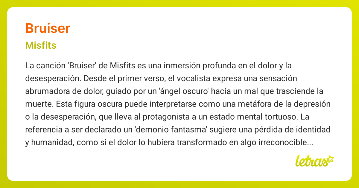 Significado de la canción BRUISER (Misfits) - LETRAS.COM