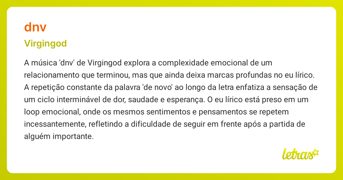 Significado da música DNV (Virgingod) - LETRAS.MUS.BR