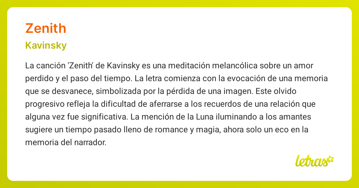 Significado de la canción ZENITH (Kavinsky) - LETRAS.COM