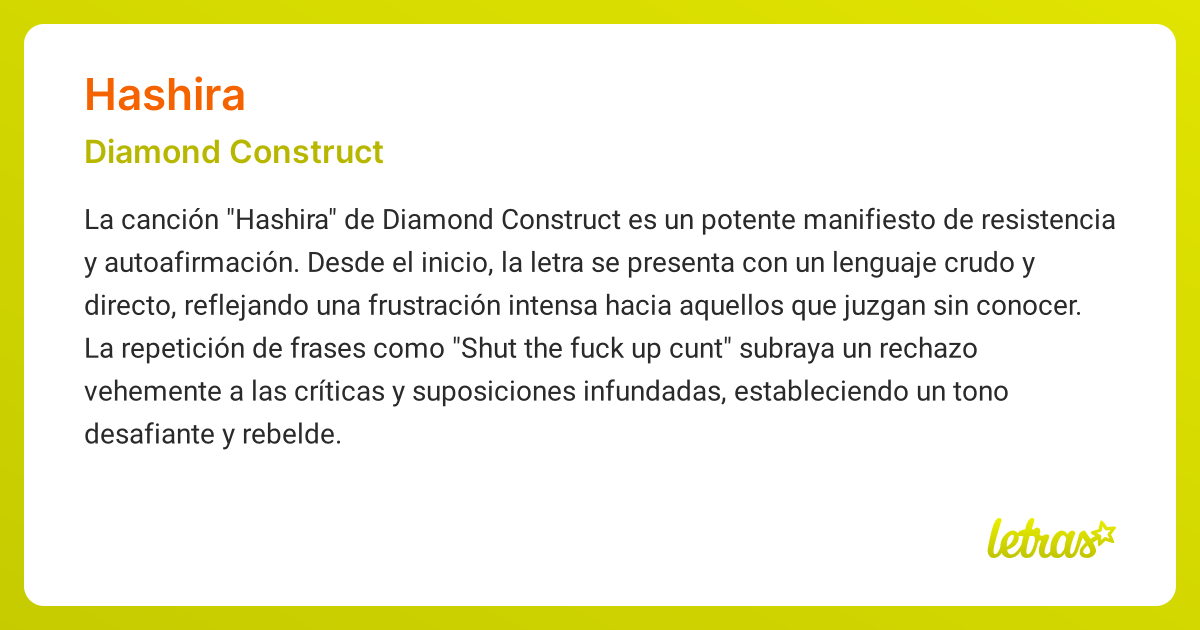 Significado de la canción HASHIRA (Diamond Construct) - LETRAS.COM