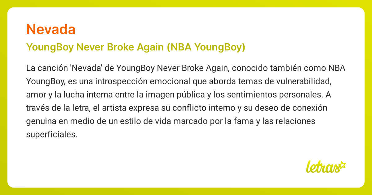 Significado de la canción NEVADA (YoungBoy Never Broke Again (NBA ...
