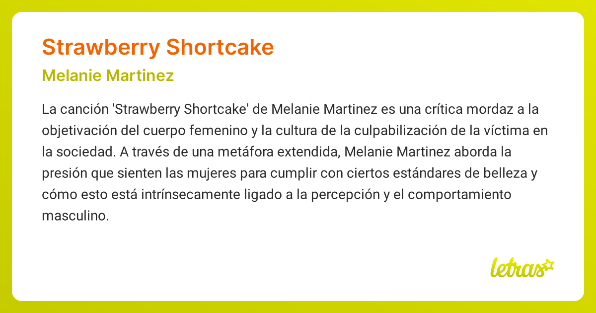 Significado de la canción STRAWBERRY SHORTCAKE (Melanie Martinez ...