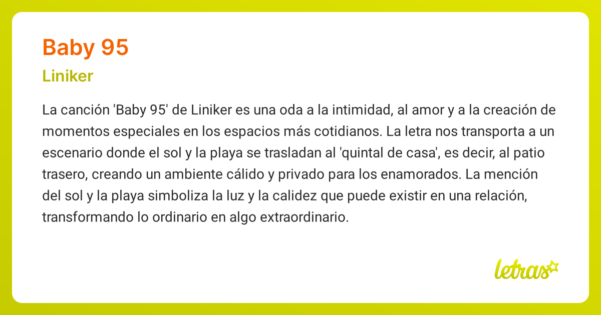 Significado de la canción BABY 95 (Liniker) - LETRAS.COM