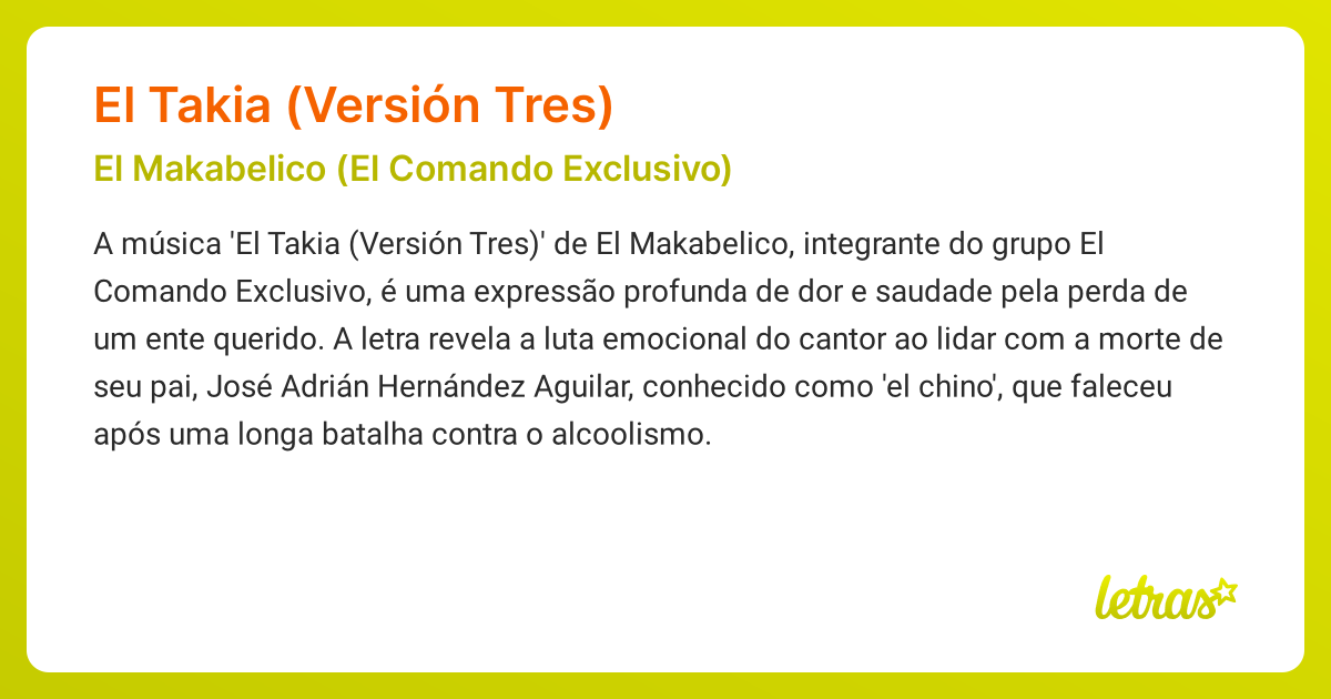 Significado da música EL TAKIA (VERSIÓN TRES) (El Makabelico (El ...