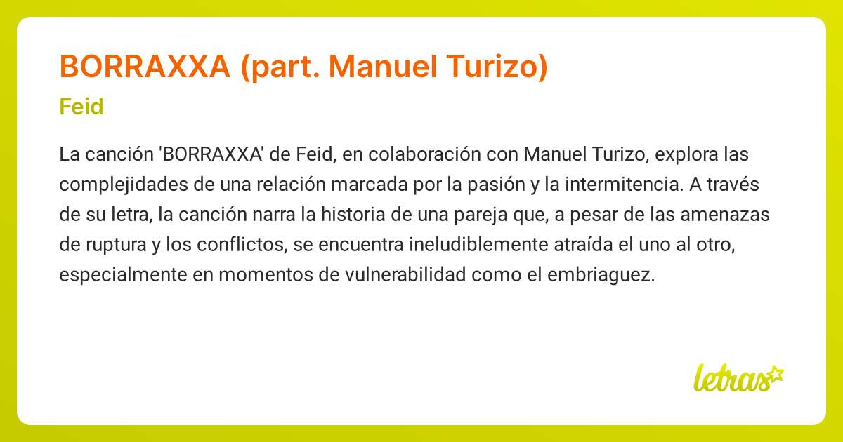 Significado de la canción BORRAXXA (PART. MANUEL TURIZO) (Feid ...