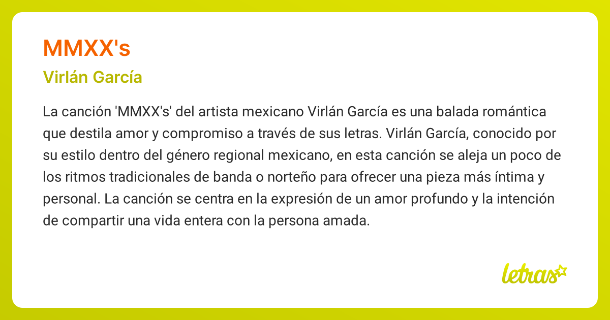 Significado de la canción MMXX'S (Virlán García) - LETRAS.COM