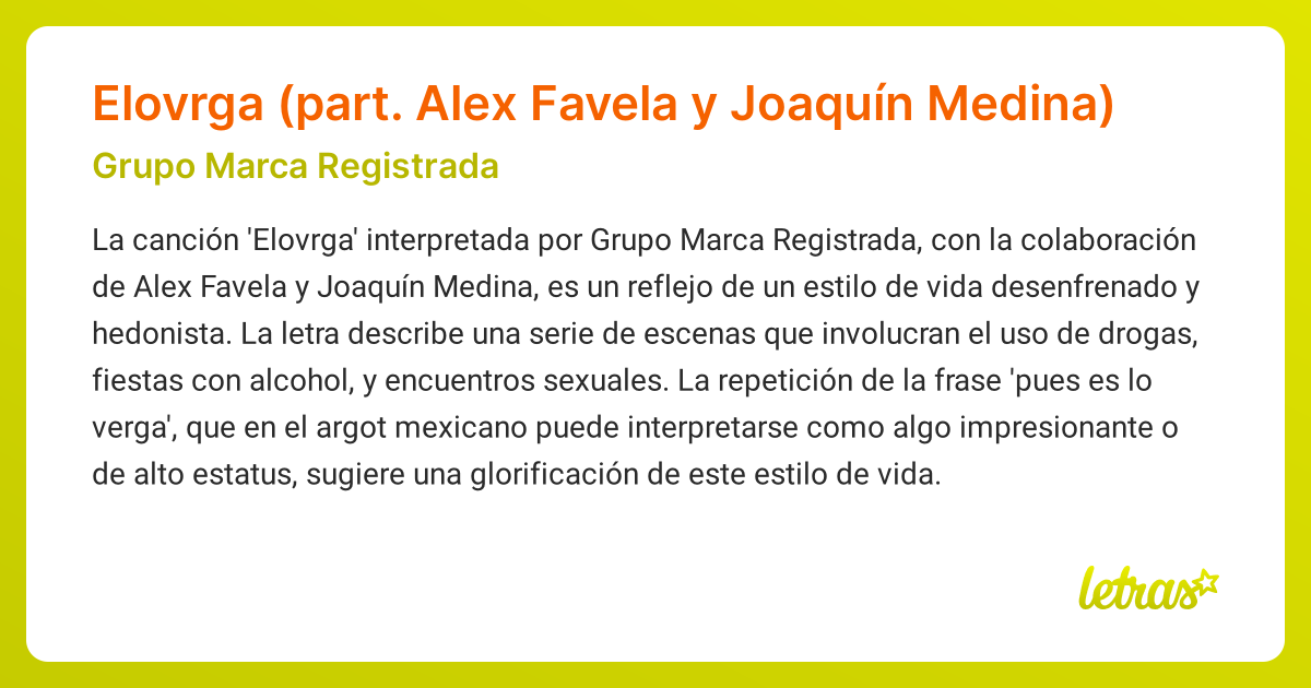 Significado de la canción Elovrga (part. Alex Favela y Joaquín Medina ...
