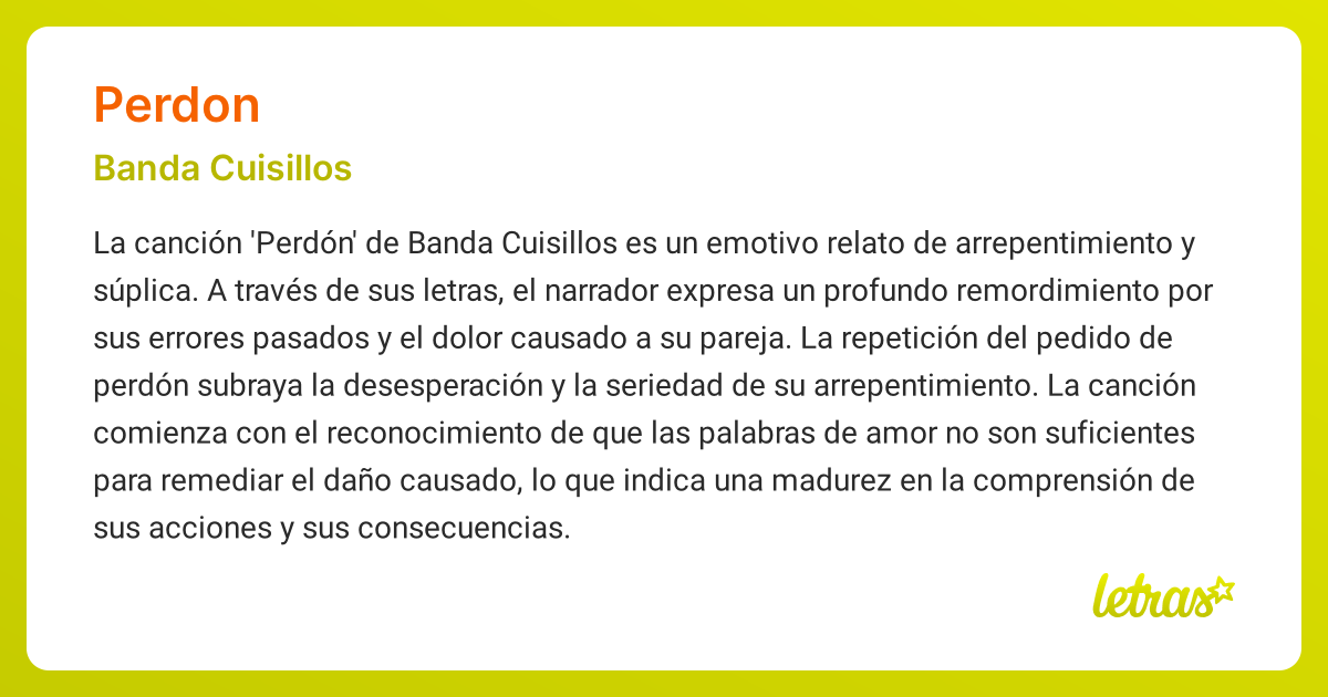 Significado de la canción PERDON (Banda Cuisillos) - LETRAS.COM