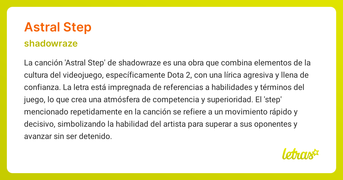 Significado de la canción ASTRAL STEP (shadowraze) - LETRAS.COM