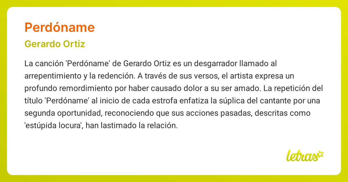 Significado de la canción PERDÓNAME (Gerardo Ortiz) - LETRAS.COM