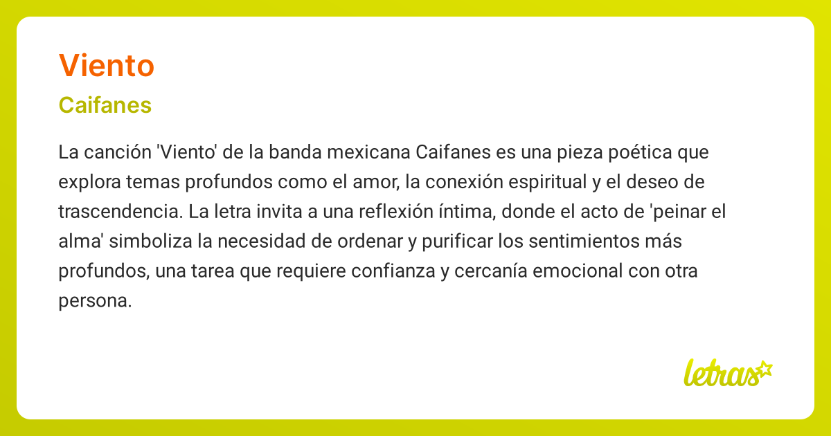 Significado de la canción VIENTO (Caifanes) - LETRAS.COM