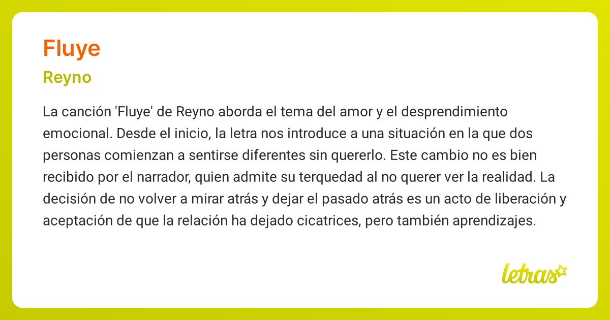 Significado de la canción FLUYE (Reyno) - LETRAS.COM