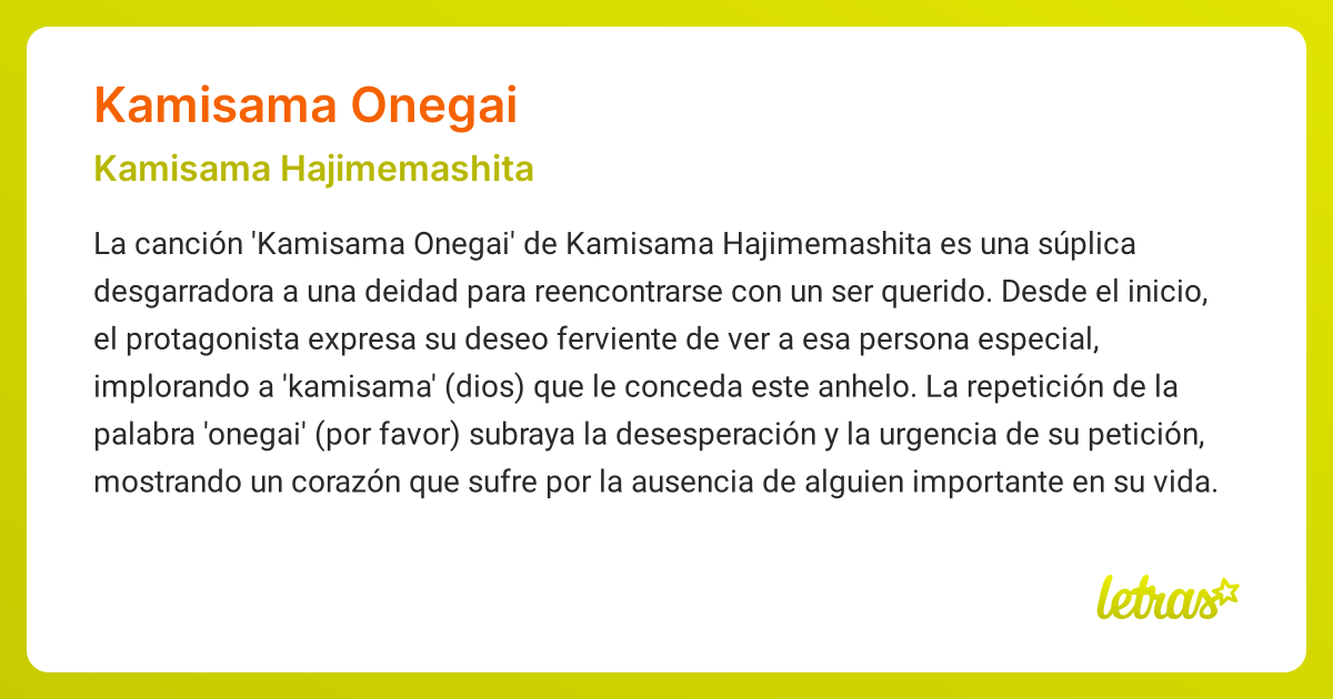 Significado de la canción KAMISAMA ONEGAI (Kamisama Hajimemashita ...