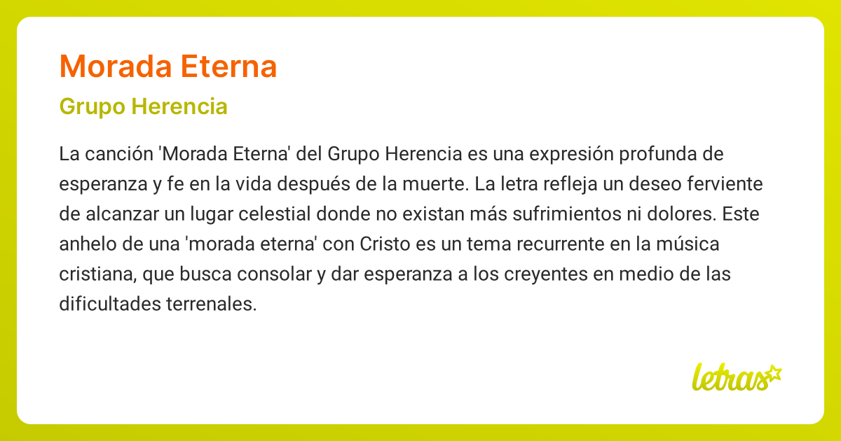 Significado de la canción MORADA ETERNA (Grupo Herencia) - LETRAS.COM