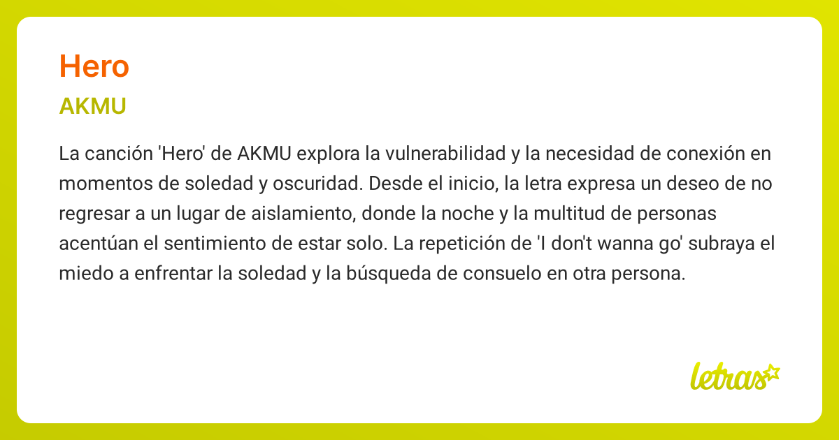 Significado de la canción HERO (AKMU) - LETRAS.COM
