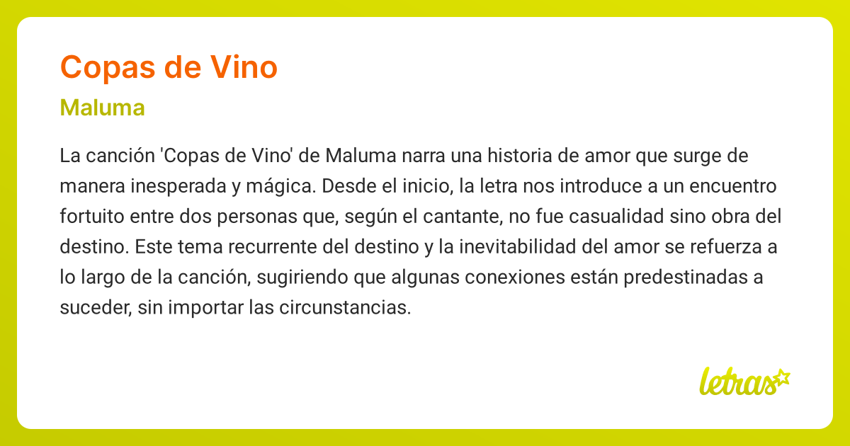 Significado de la canción COPAS DE VINO (Maluma) - LETRAS.COM