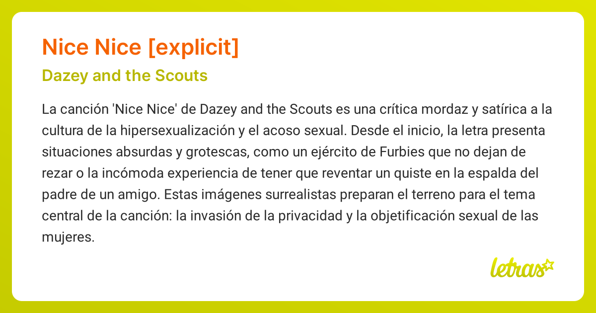 Significado de la canción NICE NICE [EXPLICIT] (Dazey and the Scouts ...