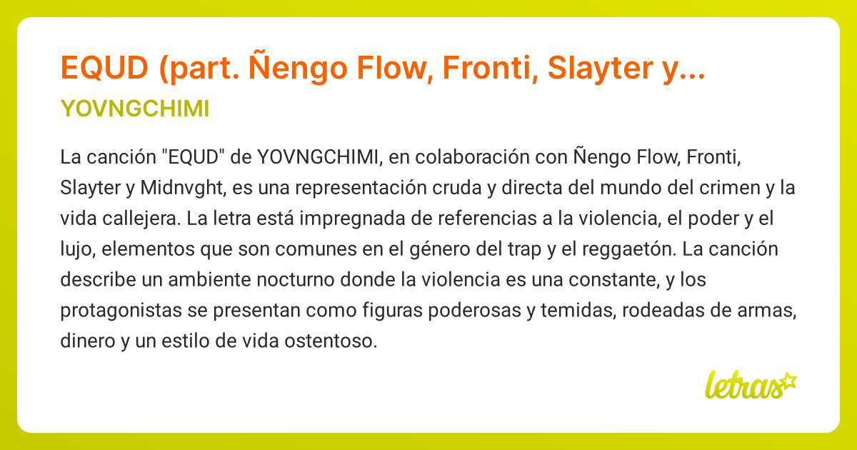 Significado de la canción EQUD (part. Ñengo Flow, Fronti, Slayter y ...