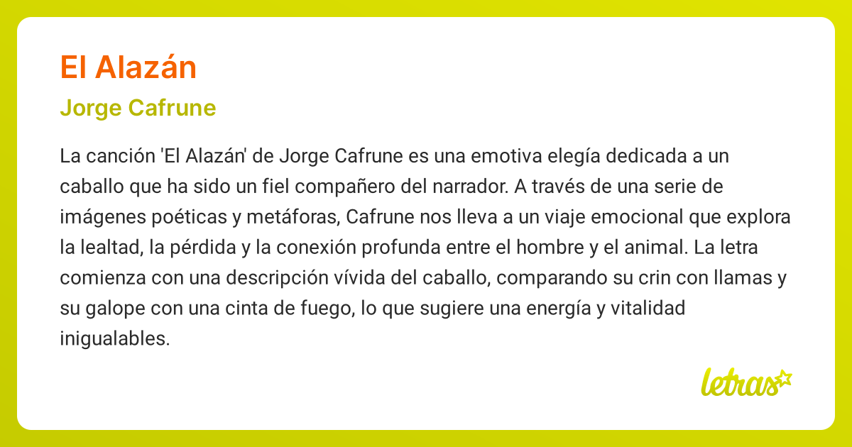 Significado de la canción EL ALAZÁN (Jorge Cafrune) - LETRAS.COM