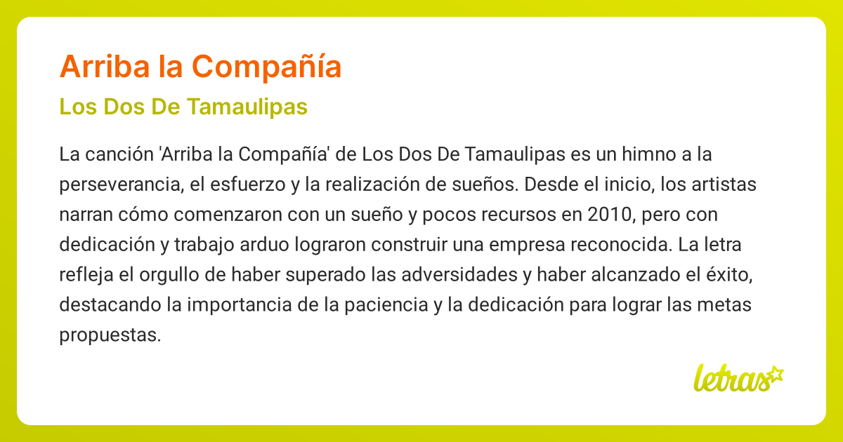 Significado de la canción ARRIBA LA COMPAÑÍA (Los Dos De Tamaulipas ...