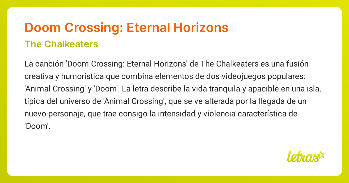 Significado de la canción Doom Crossing: Eternal Horizons (The ...