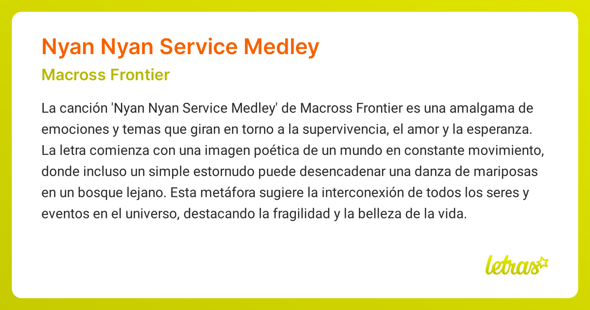 Significado de la canción NYAN NYAN SERVICE MEDLEY (Macross Frontier ...