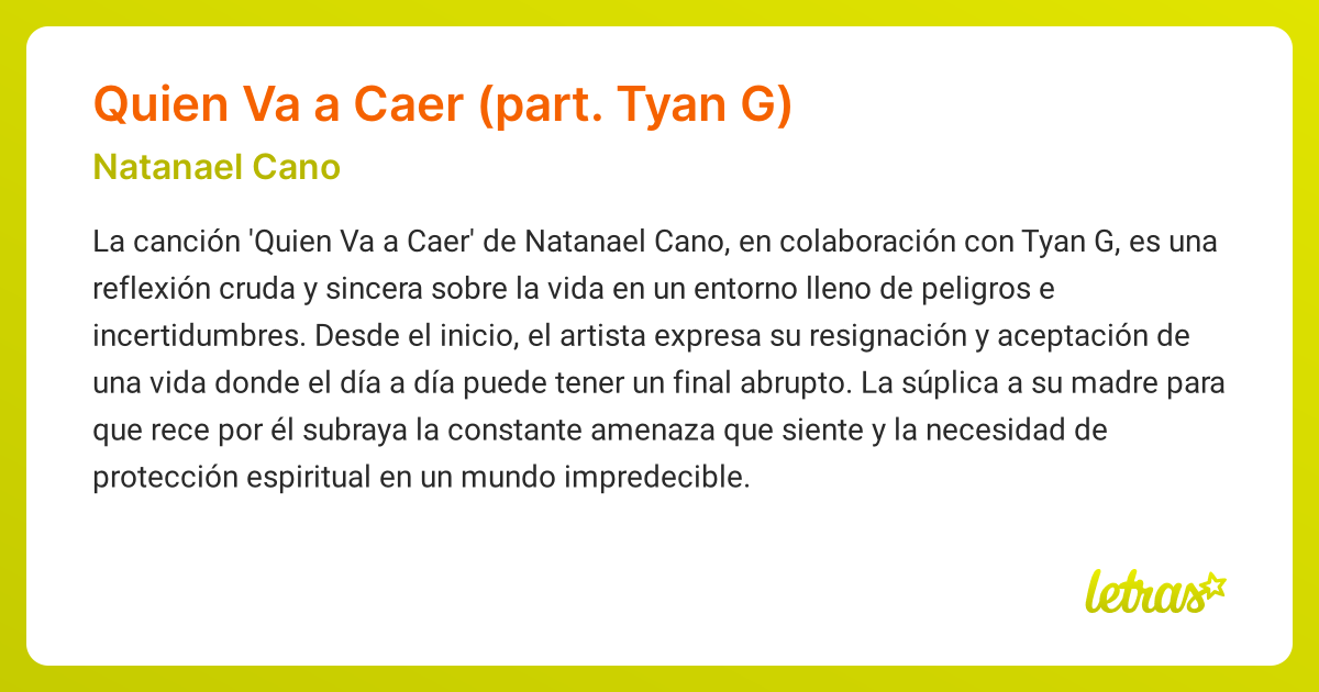 Significado de la canción QUIEN VA A CAER (PART. TYAN G) (Natanael Cano ...