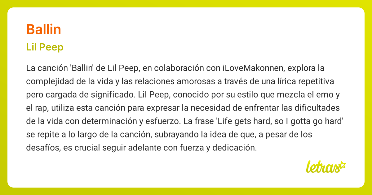 Significado de la canción BALLIN (Lil Peep) - LETRAS.COM