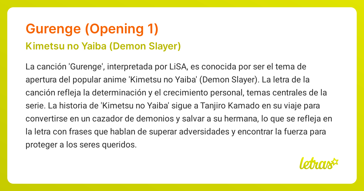 Significado de la canción GURENGE (OPENING 1) (Kimetsu no Yaiba (Demon ...