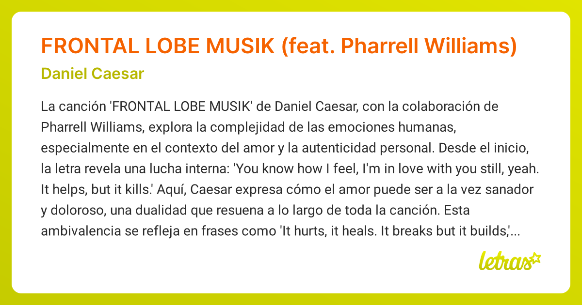 Significado de la canción FRONTAL LOBE MUSIK (feat. Pharrell Williams ...