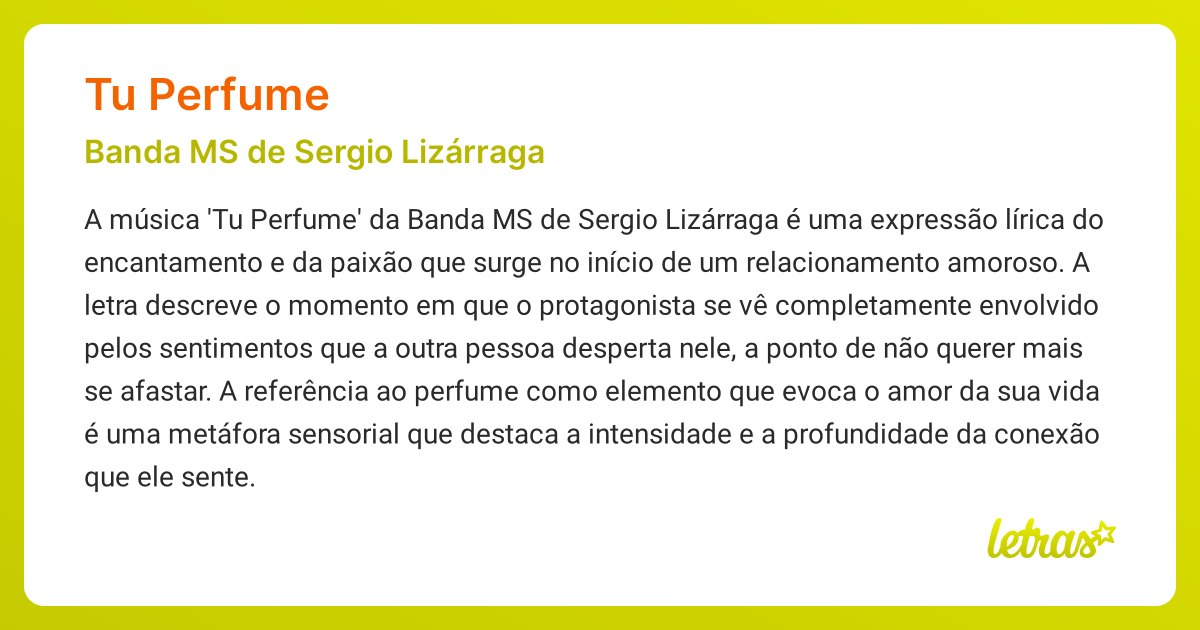 Significado da música TU PERFUME (Banda MS de Sergio Lizárraga ...