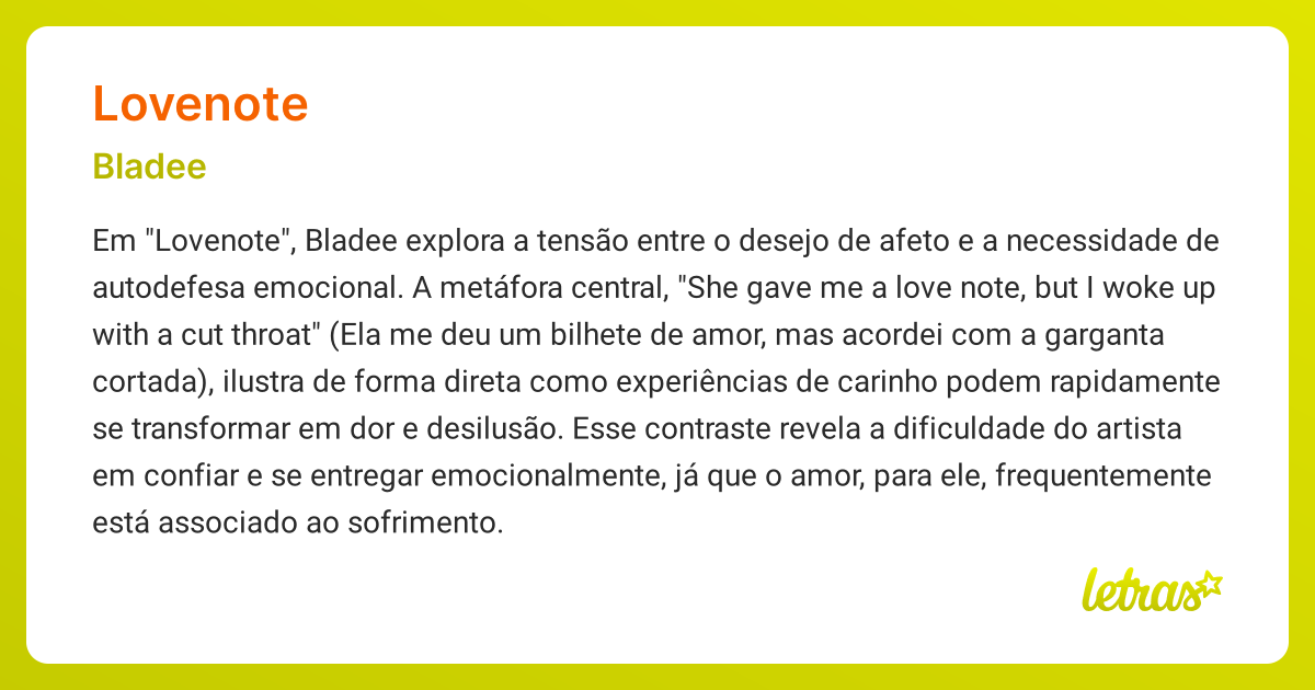 Significado da música LOVENOTE (Bladee) - LETRAS.MUS.BR