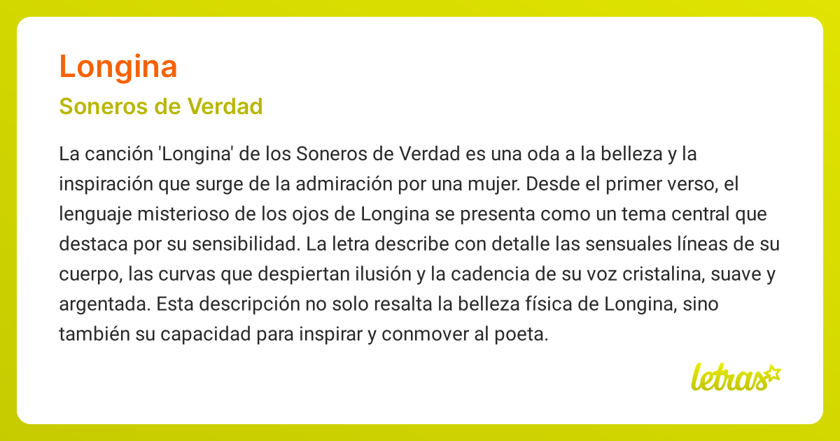 Significado de la canción LONGINA (Soneros de Verdad) - LETRAS.COM