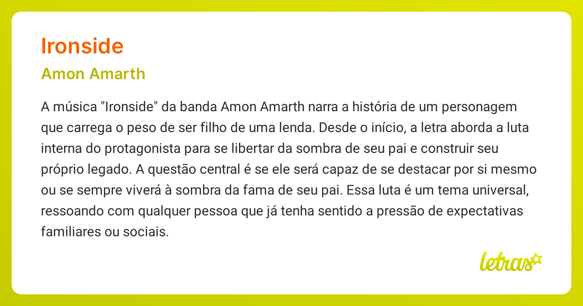Significado da música IRONSIDE (Amon Amarth) - LETRAS.MUS.BR
