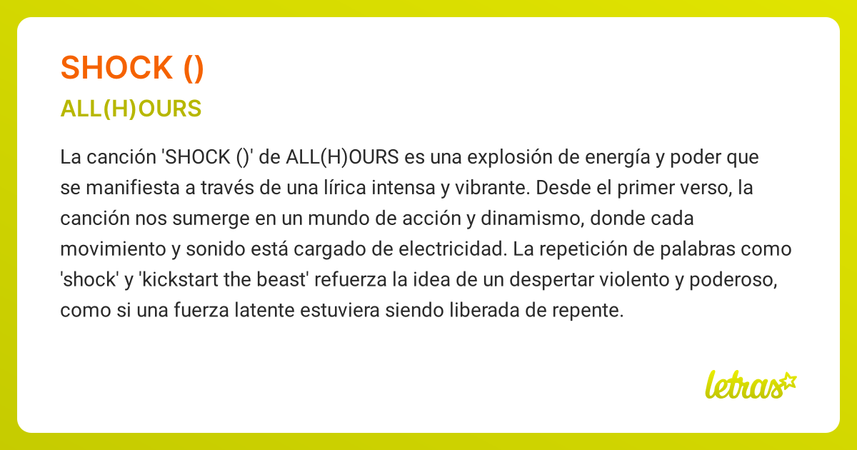 Significado de la canción SHOCK (도깨비) (ALL(H)OURS) - LETRAS.COM