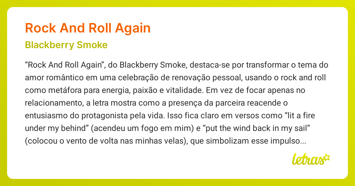 Significado da música ROCK AND ROLL AGAIN (Blackberry Smoke) - LETRAS ...