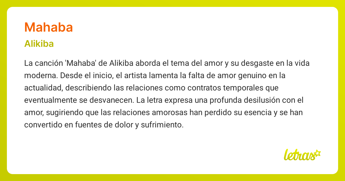 Significado de la canción MAHABA (Alikiba) - LETRAS.COM