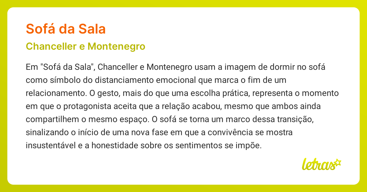 Significado da música SOFÁ DA SALA (Chanceller e Montenegro) - LETRAS ...