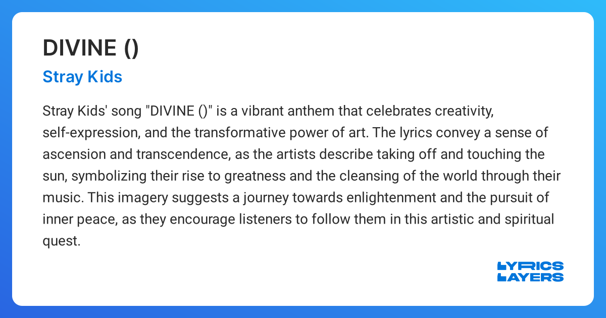 DIVINE (신선놀음) (Lyrics in English) - Stray Kids