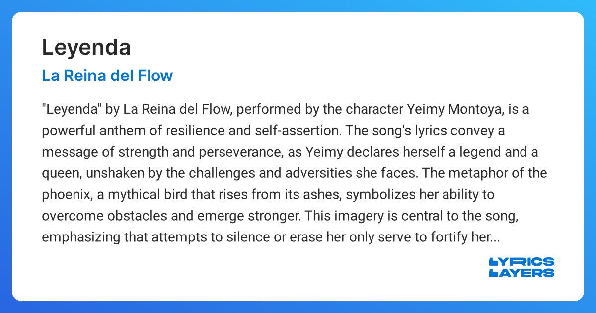 LEYENDA: traduction française de La Reina del Flow