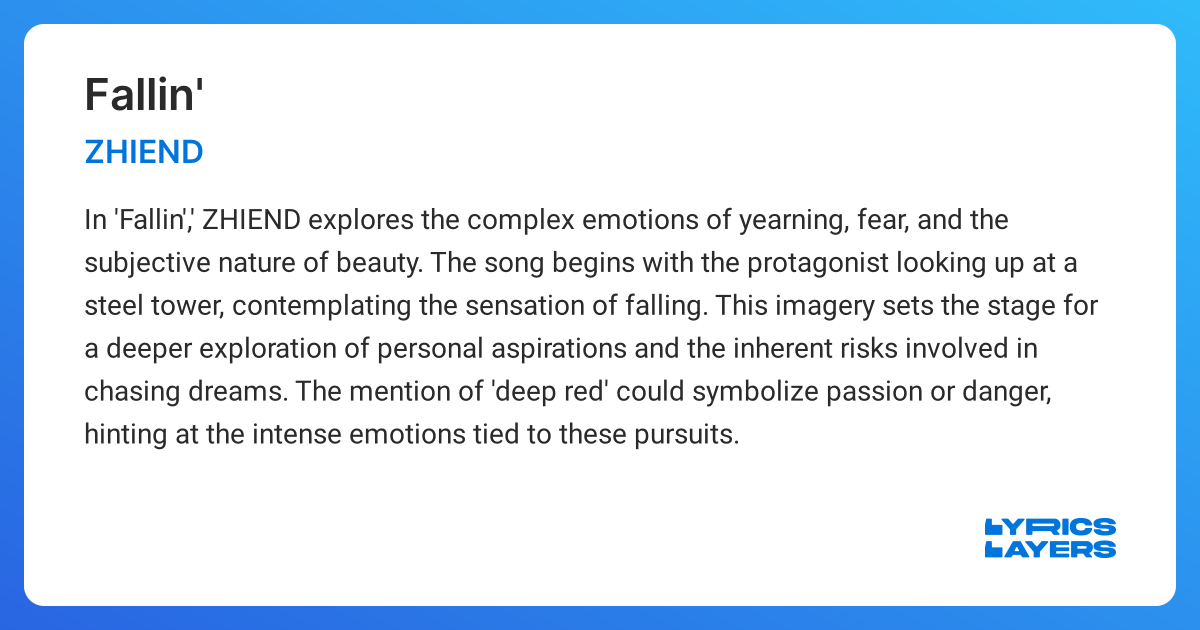 Meaning of FALLIN' (ZHIEND)