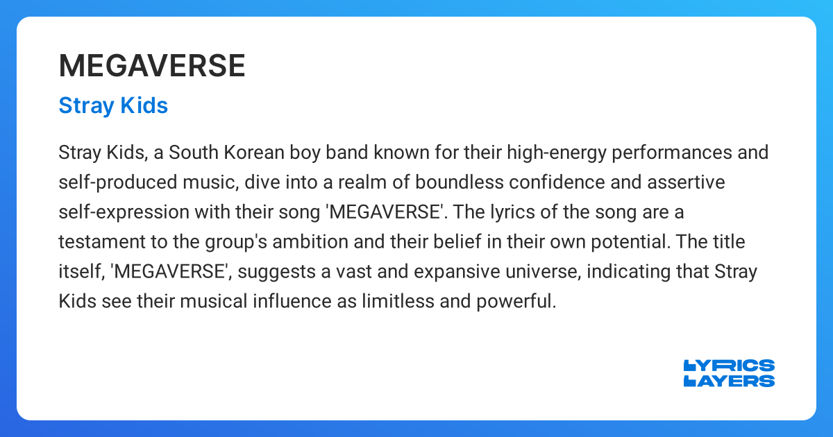 MEGAVERSE (Lyrics in English) - Stray Kids