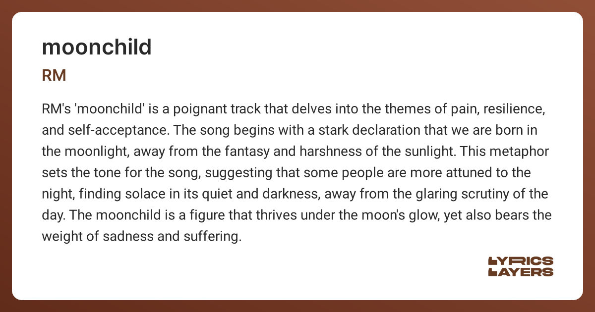 MOONCHILD (Lyrics in English) - RM