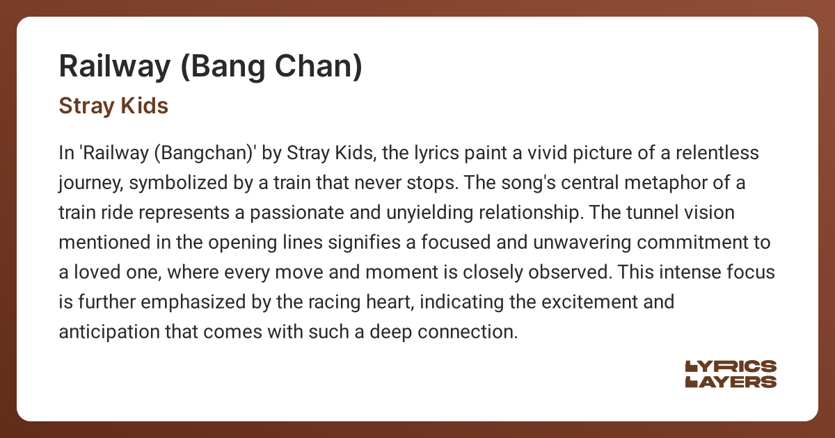 Meaning of RAILWAY (BANG CHAN) (Stray Kids)
