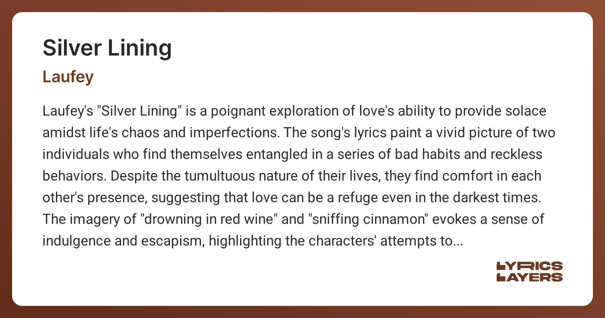 Meaning of SILVER LINING (Laufey)