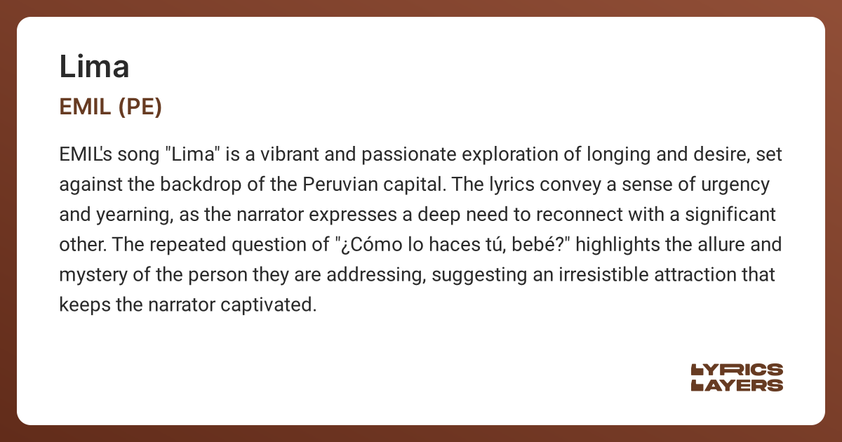 Meaning of LIMA (EMIL (PE))