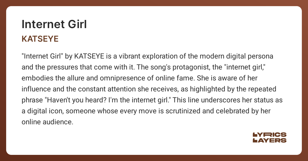 Meaning of INTERNET GIRL (KATSEYE)